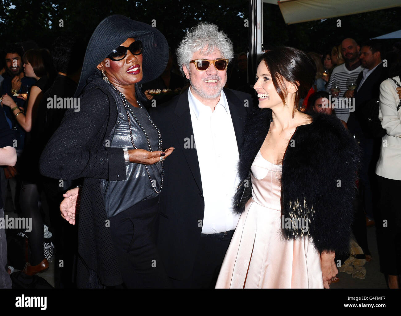 (Left - right) Grace Jones meets Pedro Almodovar and Elena Anaya at the ...