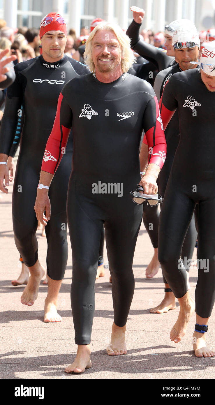 Sport - Virgin Active London Triathlon - London. Sir Richard Branson ...