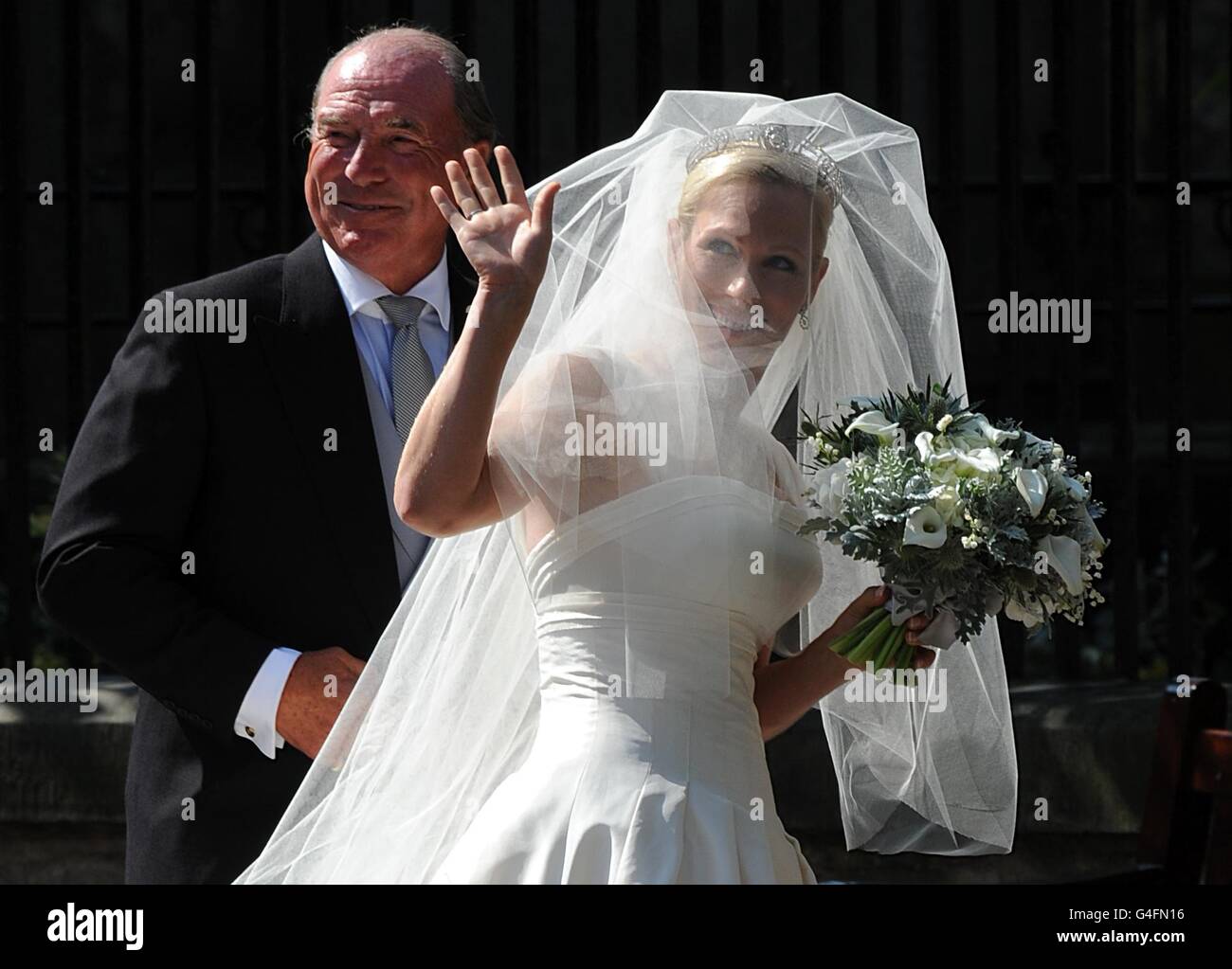 Zara Phillips and Mike Tindall wedding Stock Photo - Alamy