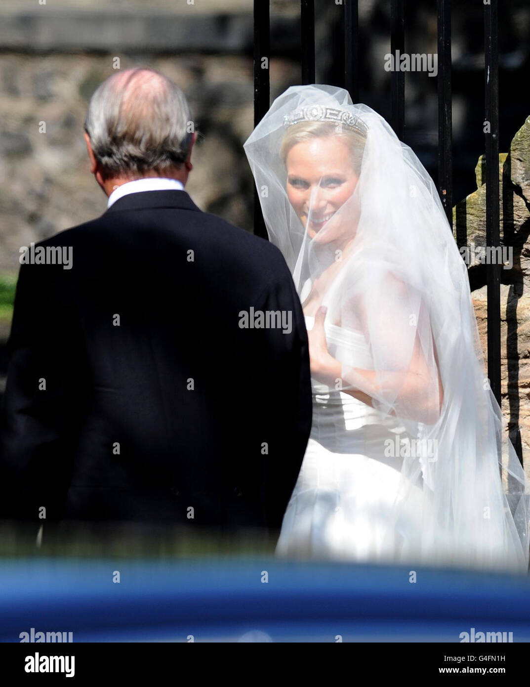 Zara Phillips and Mike Tindall wedding Stock Photo - Alamy