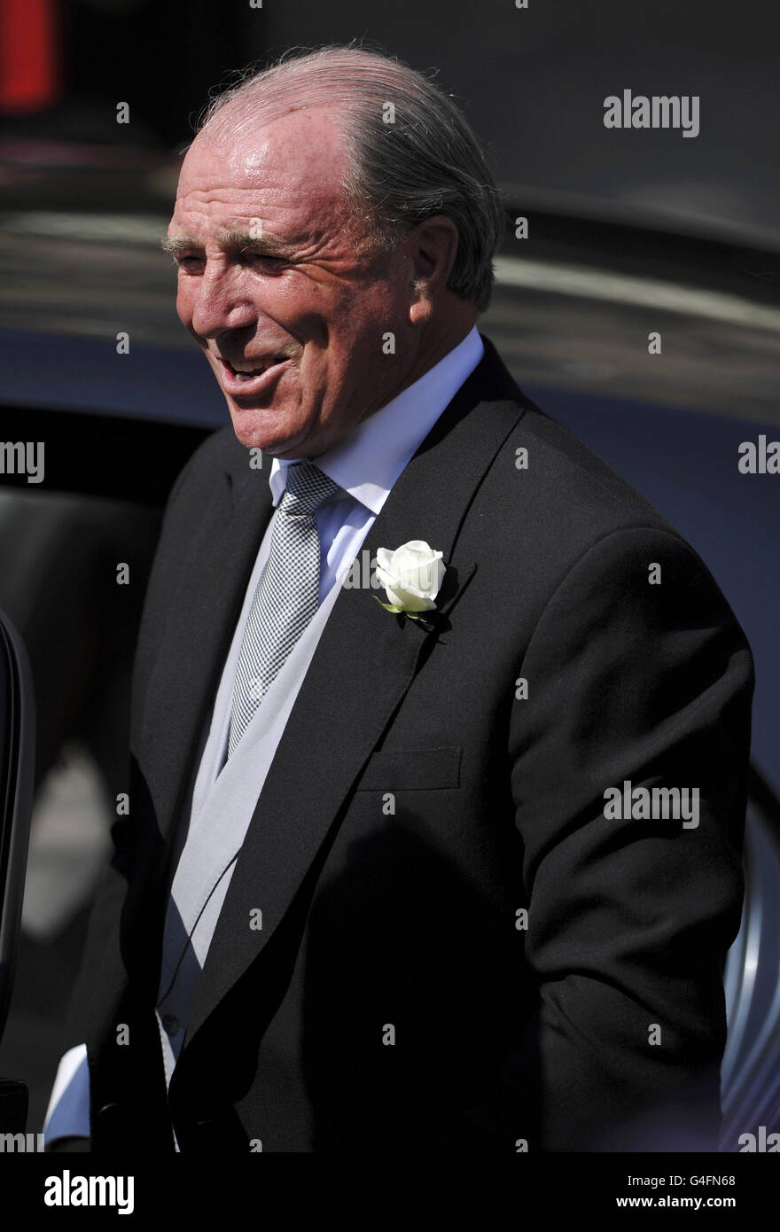 Mark phillips arrives for the wedding between his daughter hi-res stock ...