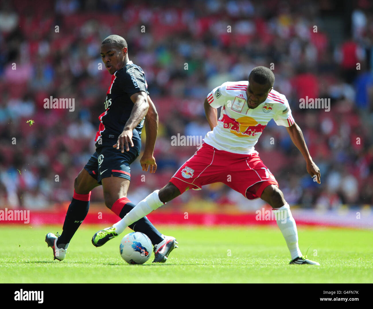 Paris Saint Germain's Loick Landre (left) and New York Red Bull's Dane ...
