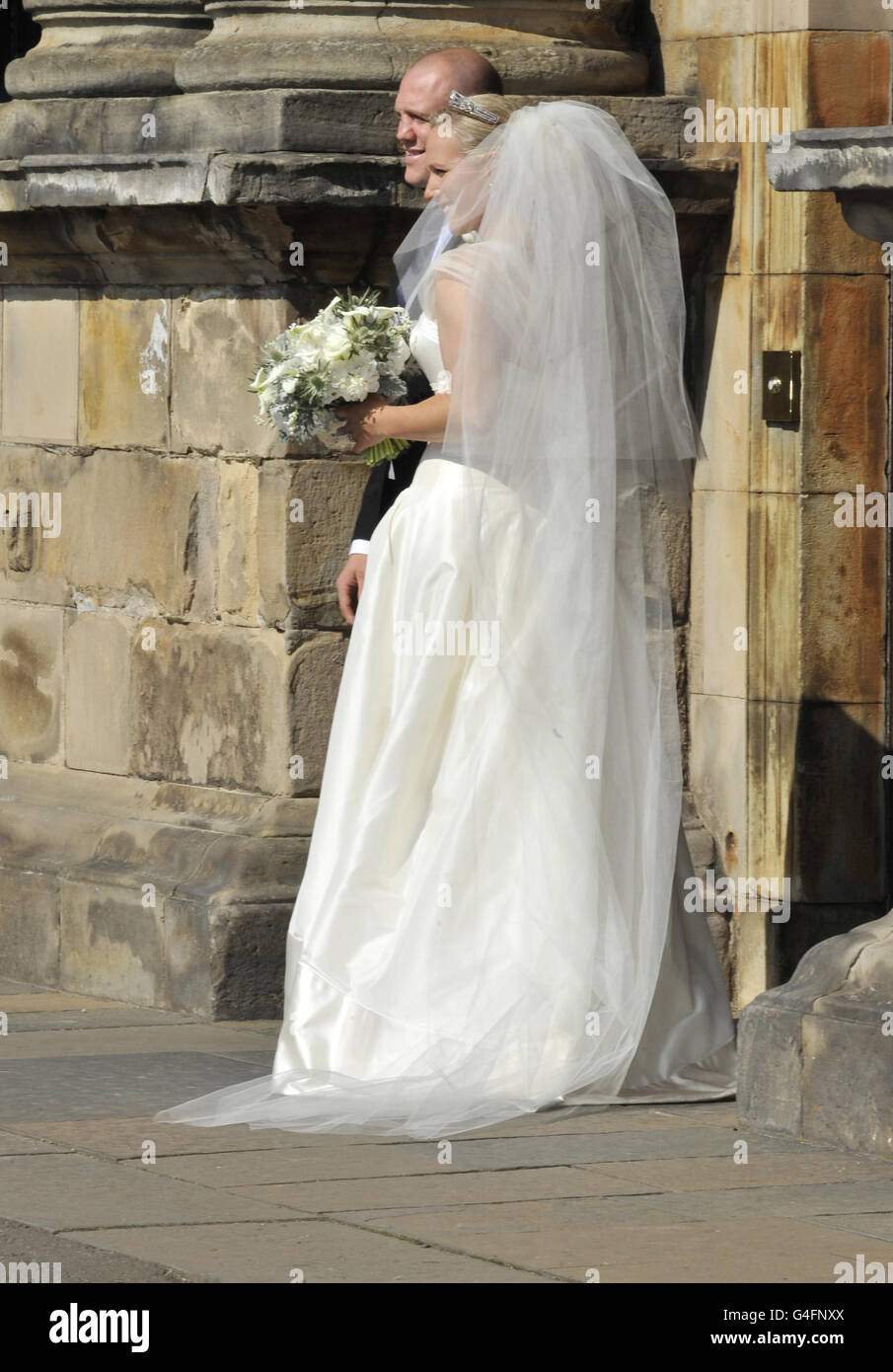 Zara Phillips and Mike Tindall wedding Stock Photo - Alamy