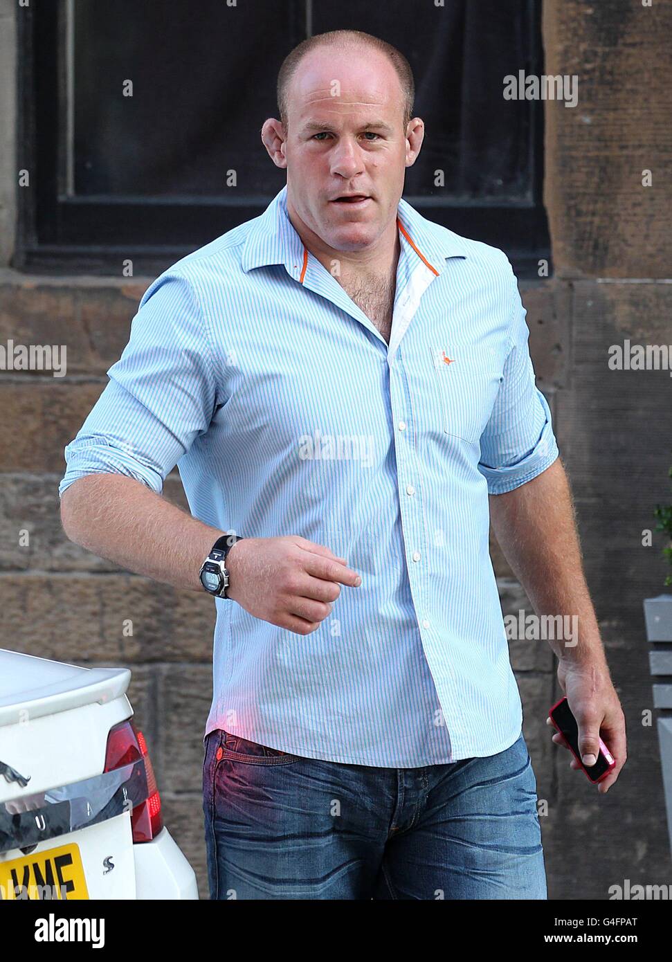 Rugby player Peter Buxton at the hotel in Edinburgh prior to Zara Phillips and Mike Tindalls ...