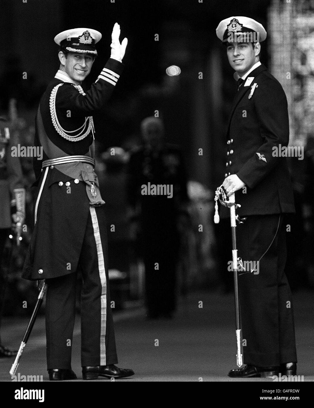 A FINAL WAVE TO THE CROWDS FROM THE PRINCE OF WALES ACCOMPANIED BY ...