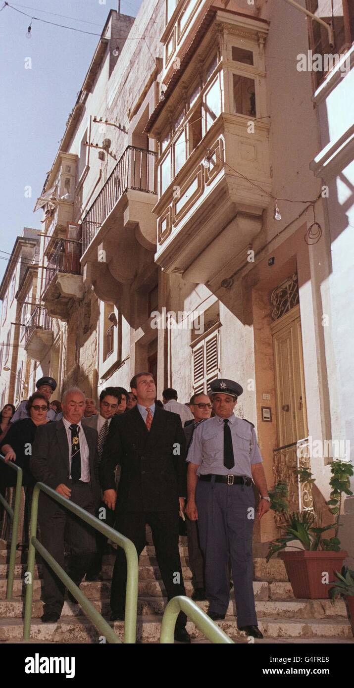 The Duke of York tours the back streets of Valletta Harbour with Mr ...