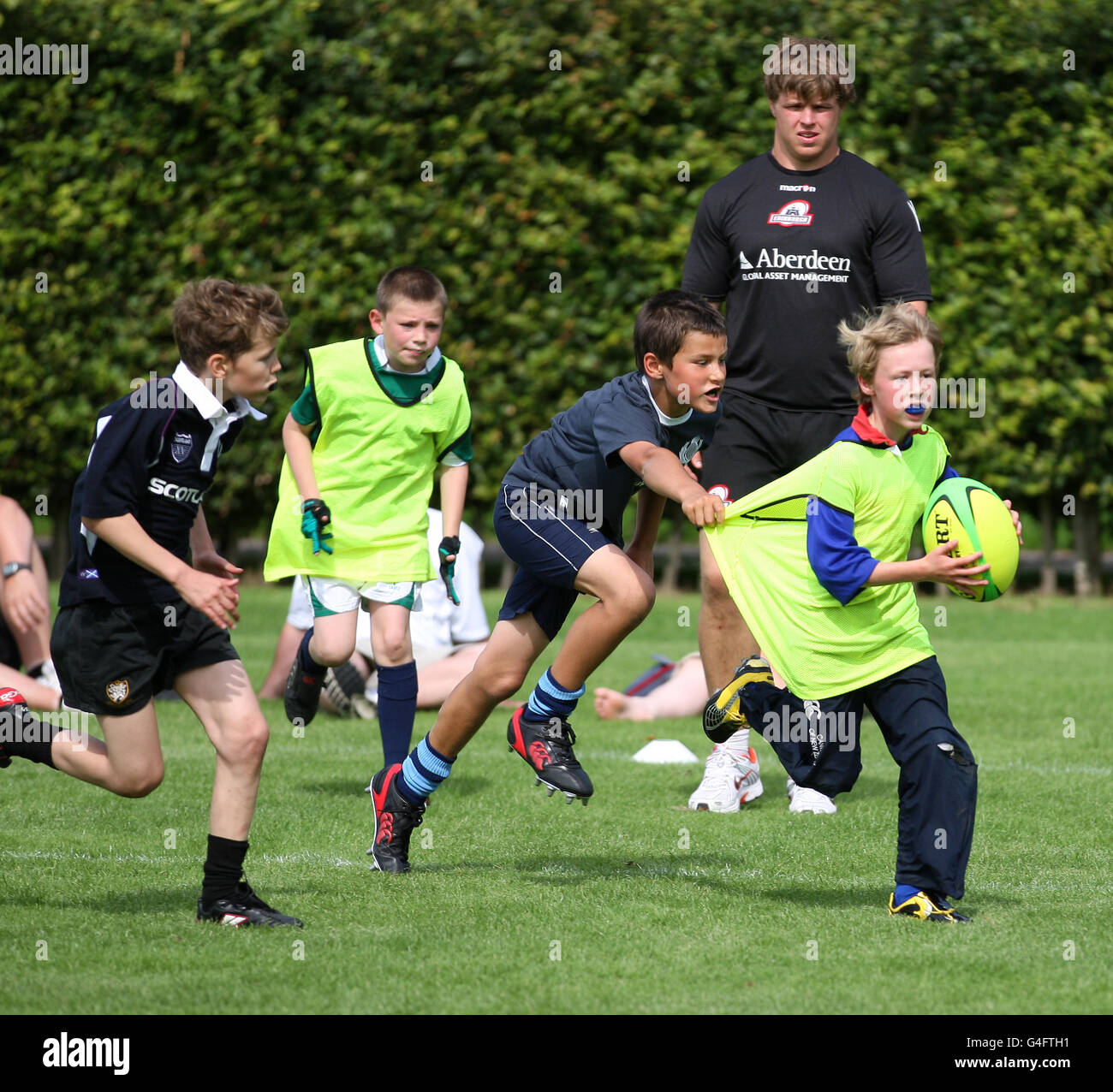 Rugby coach kids hi-res stock photography and images - Alamy