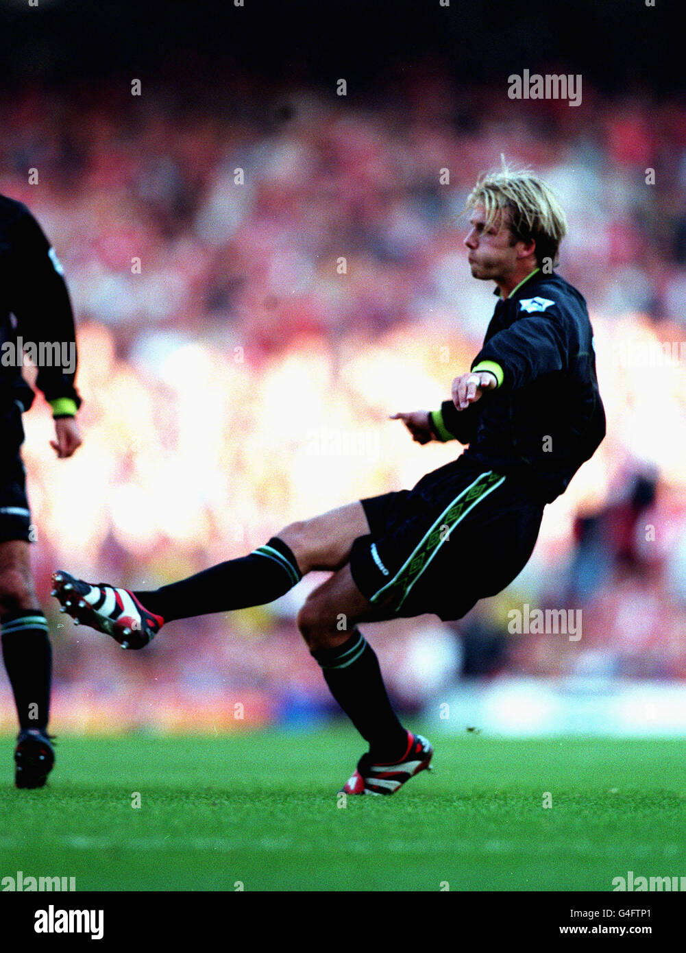 Manchester United footballer David Beckham in action during his side's ...