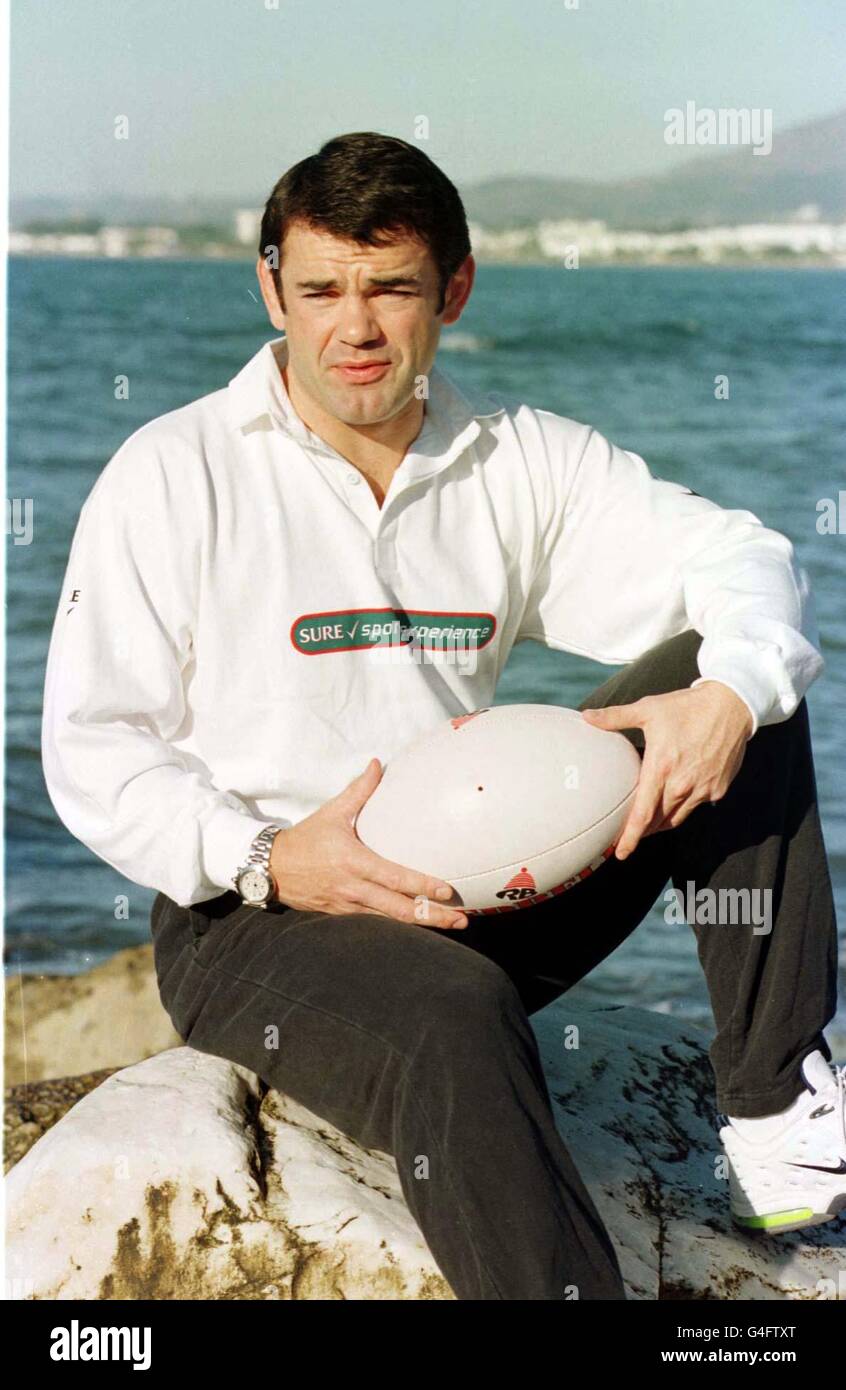 Former England rugby captain Will Carling during a photocall on a beach ...