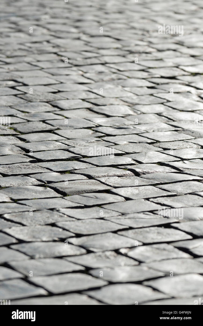 Grey stone cobblestone background Stock Photo - Alamy