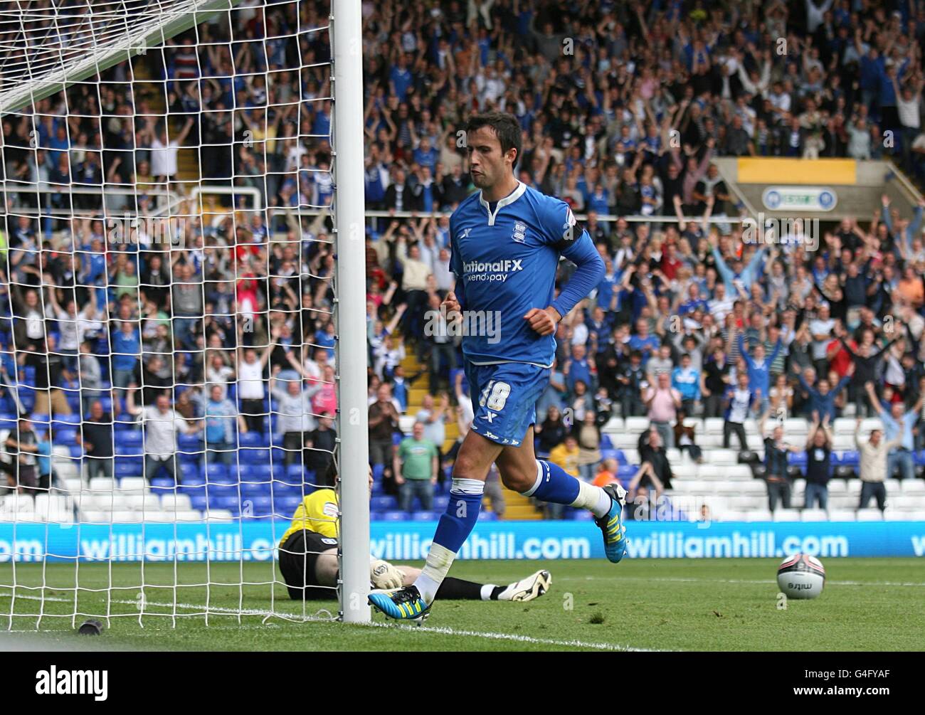 Birmingham City's Keith Fahey celebrates after scoring the first goal ...