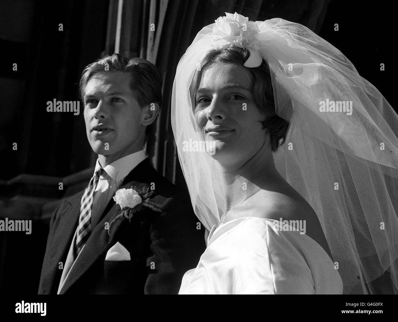 PA NEWS PHOTO 16/9/61 PETER JAY WITH HIS BRIDE MARGARET ANN CALLAGHAN ...