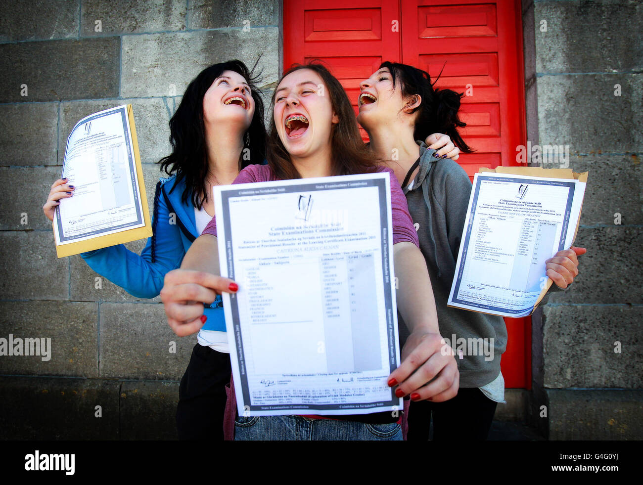 Exam results in Ireland Stock Photo - Alamy