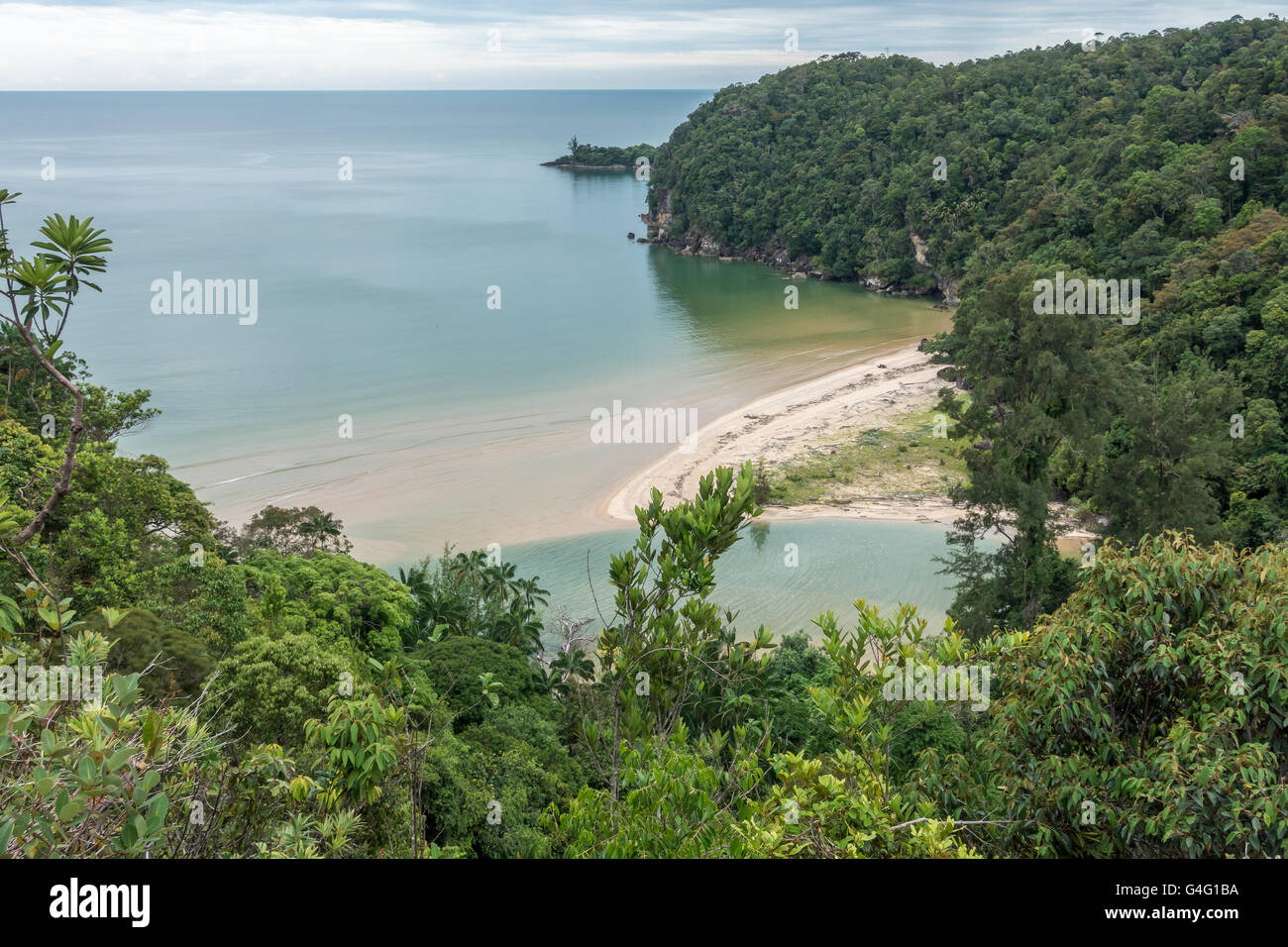 View over the South China Sea from Bako National Park, Borneo, Malaysia ...