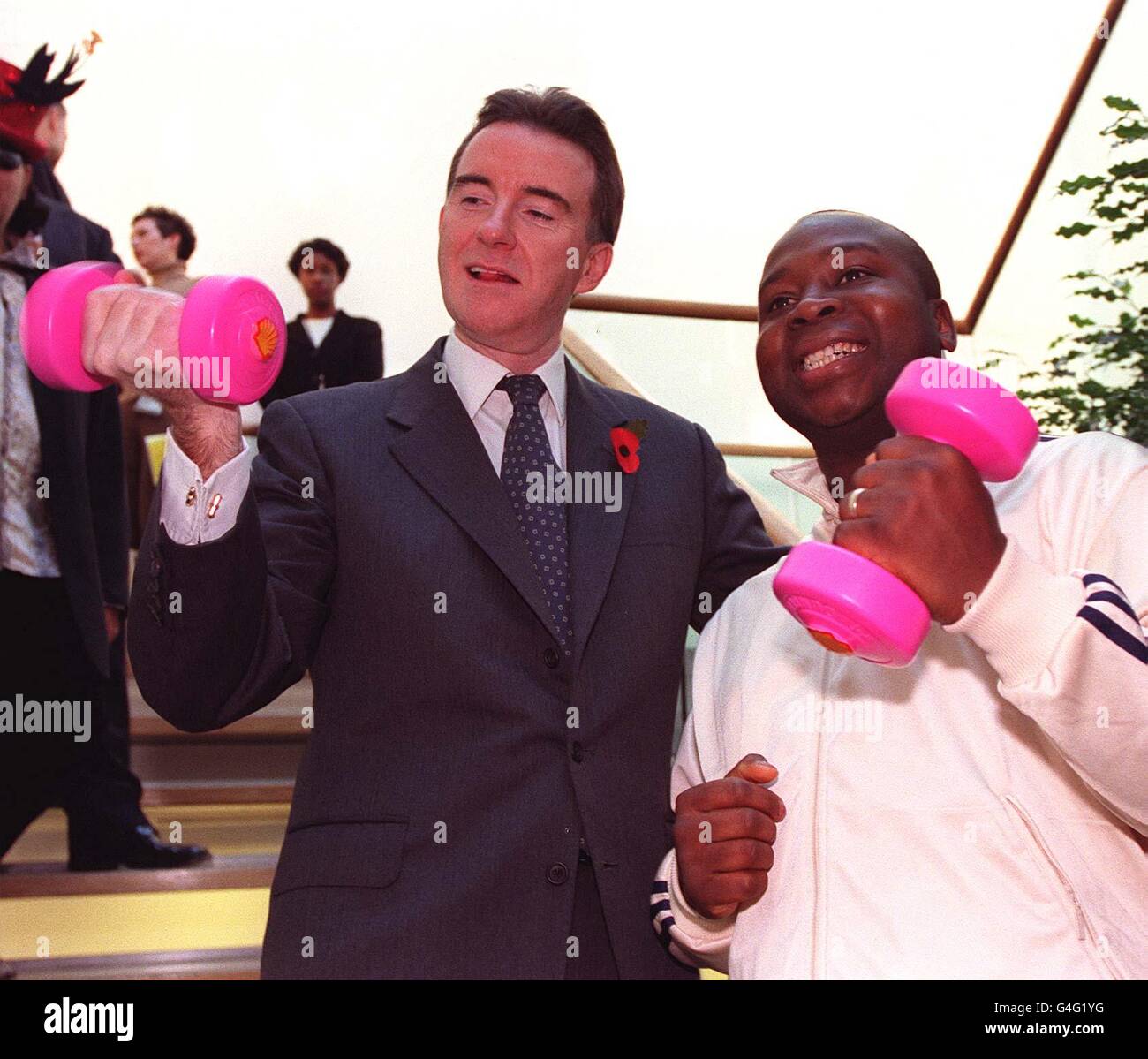 Secretary of State for Trade and Industry Peter Mandelson (left) meets ...