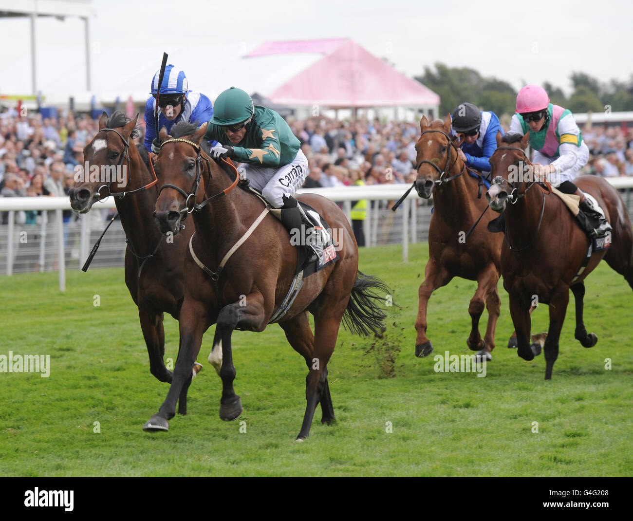 Green Desert ridden by Kieren Fallon win the Sky Bet Mobile Strensall ...