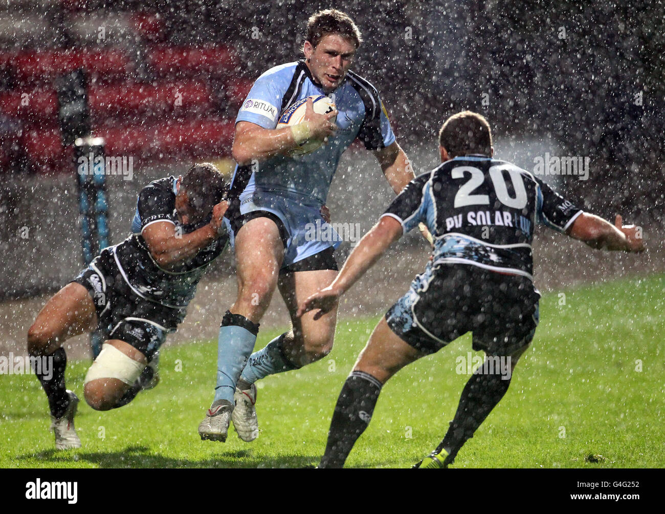 Glasgow Warriors' Colin Gregor and Duncan Weir and Newcastle Falcon's ...