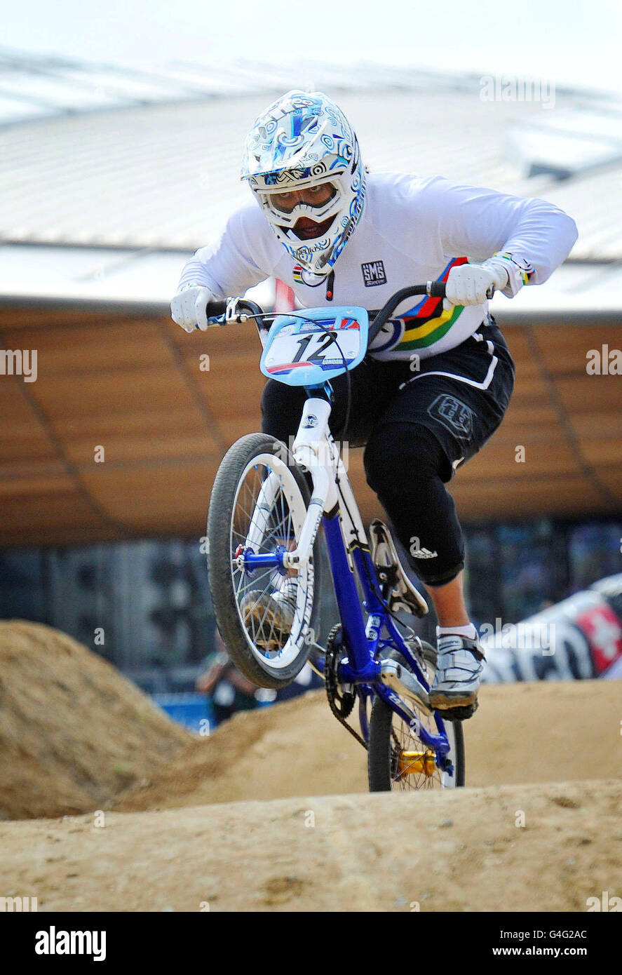 Team GB's Shanaze Reade during a qualifying session ahead of the UCI ...