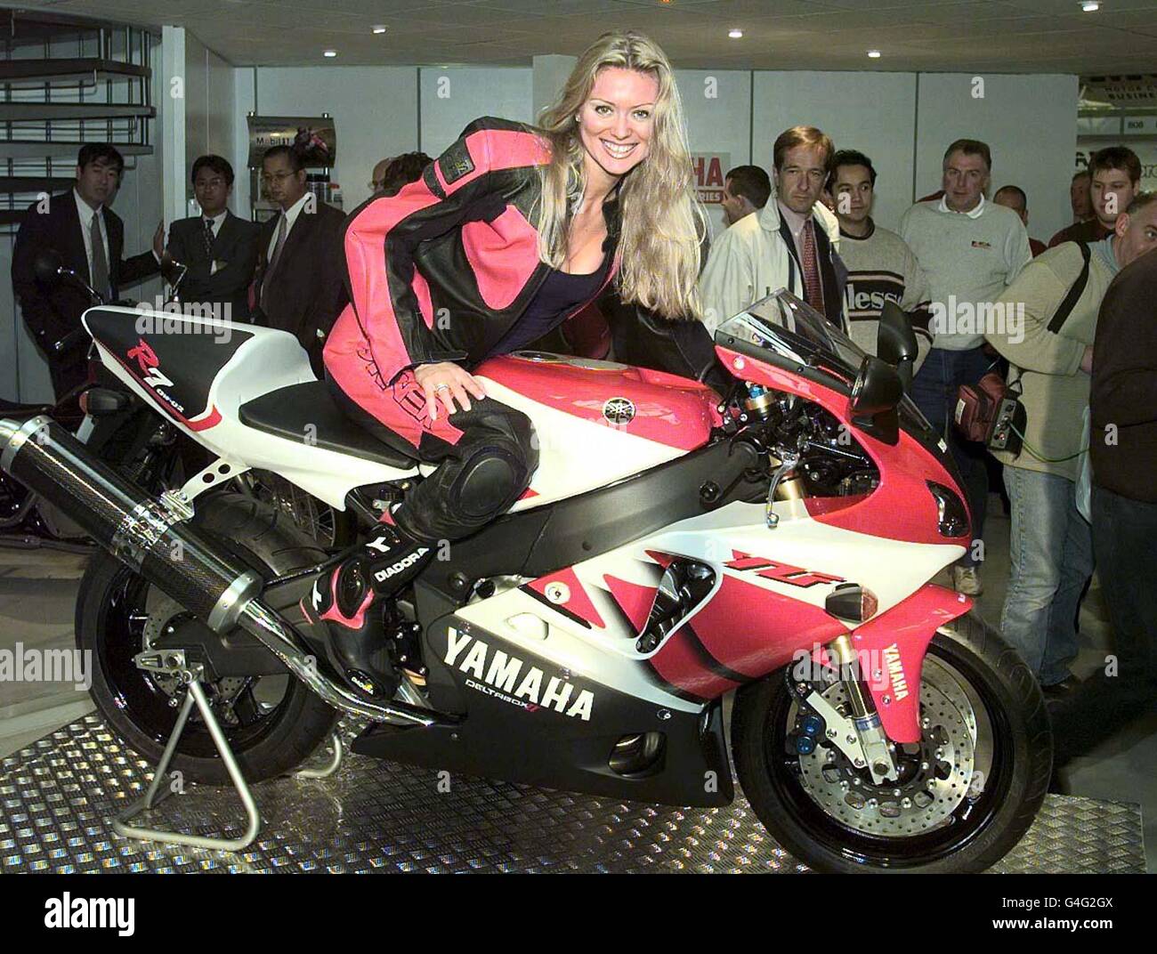 Sam Barnett of Nottingham tries out the 'Bike of the Show' - the Yamaha ...