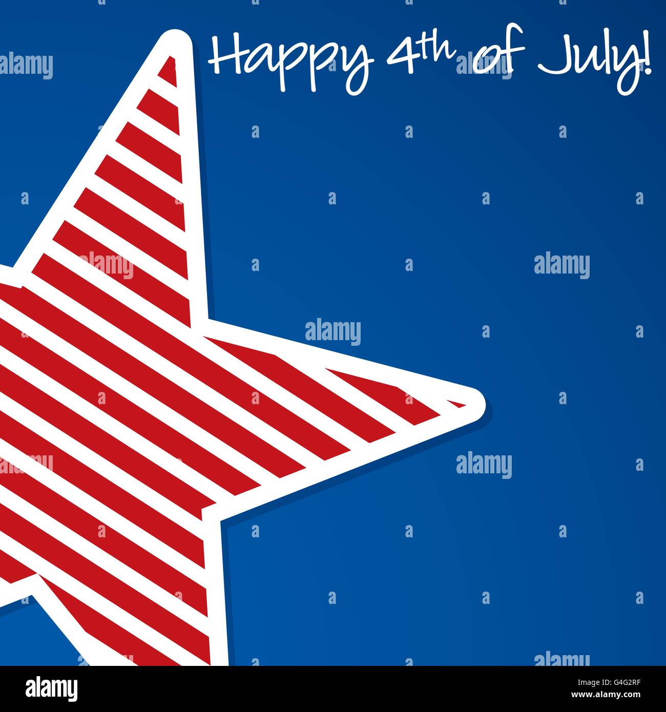 Happy 4th of July Stripe star card in vector format Stock Vector Image ...