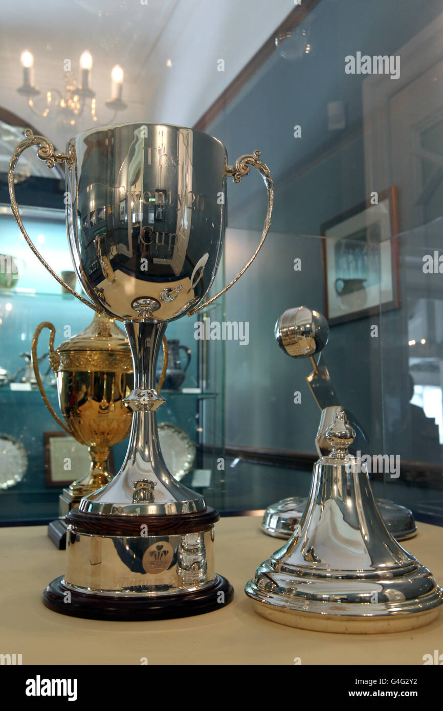 Cricket preview trophy trophies general view gv hi-res stock ...