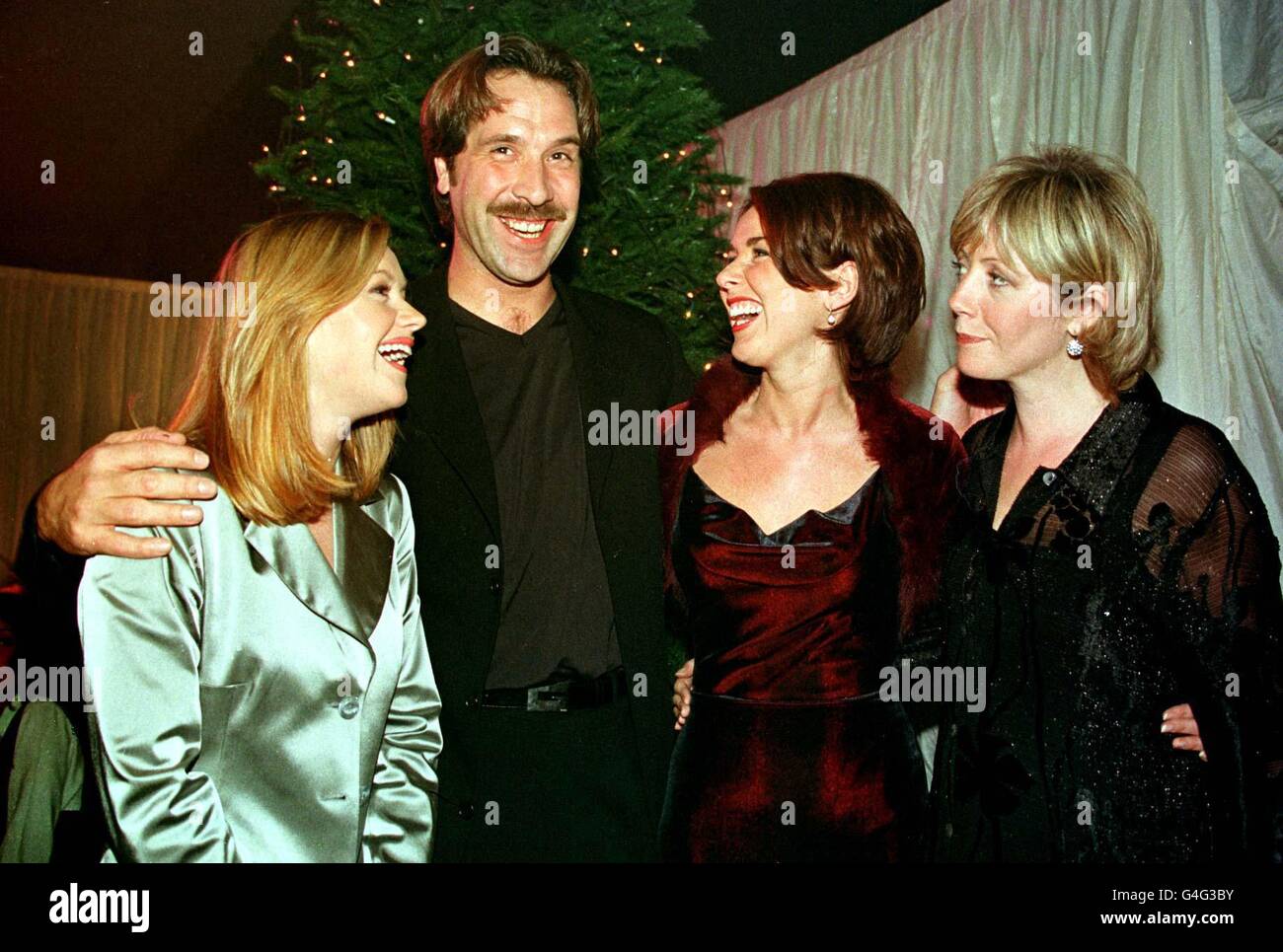 England and Arsenal keeper David Seaman met cast members from the ...