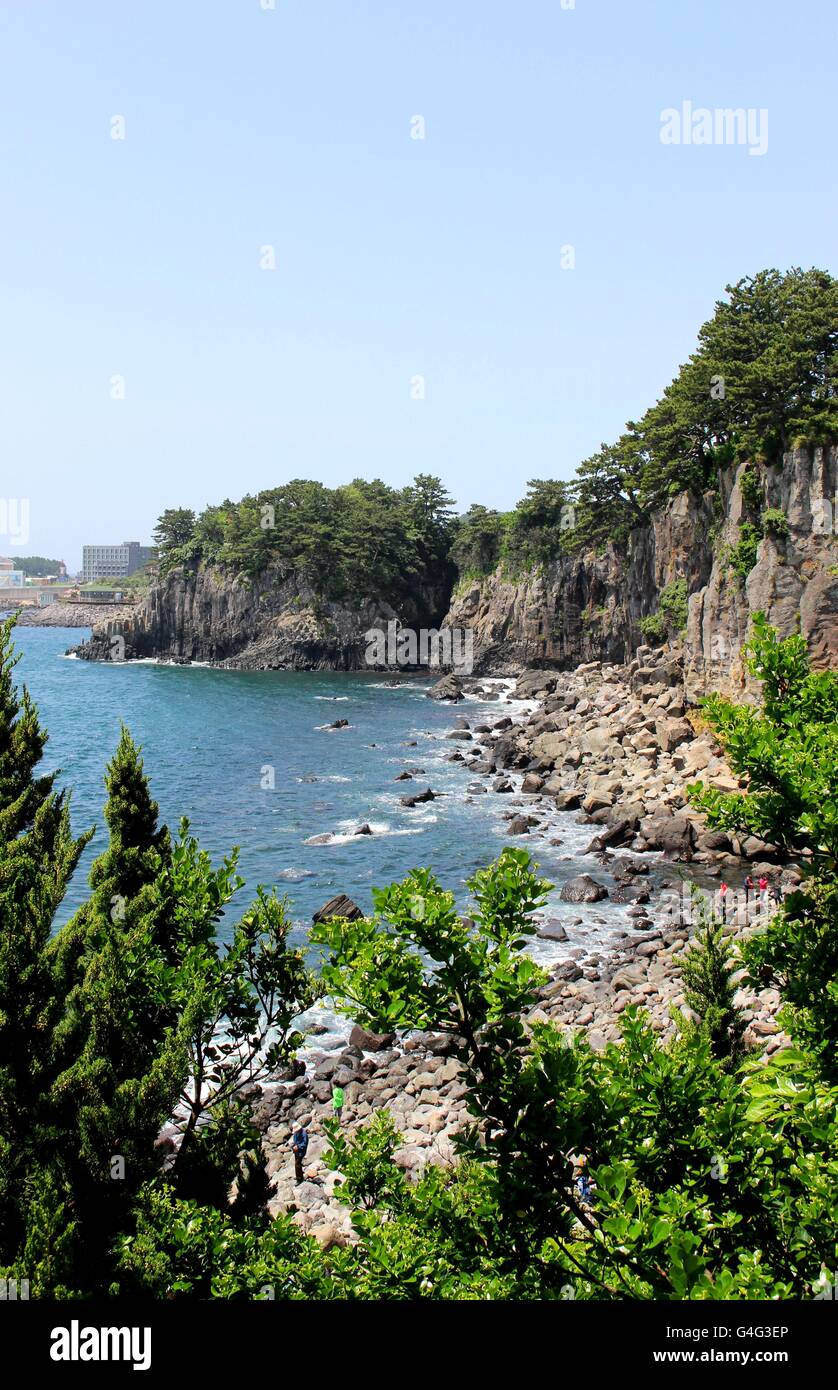 Jeju island waterfall hi-res stock photography and images - Alamy