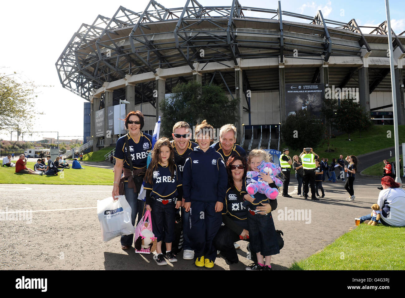 Fans outside of murrayfield hi-res stock photography and images - Alamy