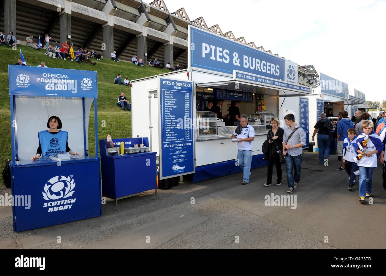 Fans outside of murrayfield hi-res stock photography and images - Alamy