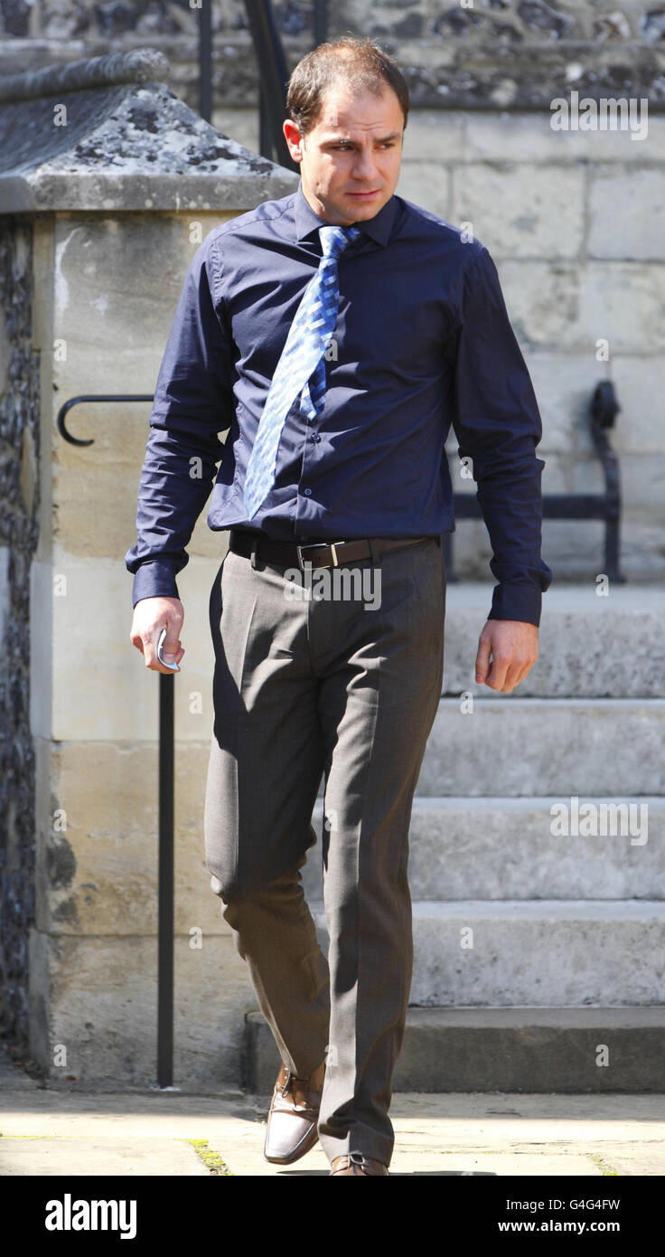 Frederick Hall leaves the Coroner's Court in Winchester, where he gave ...