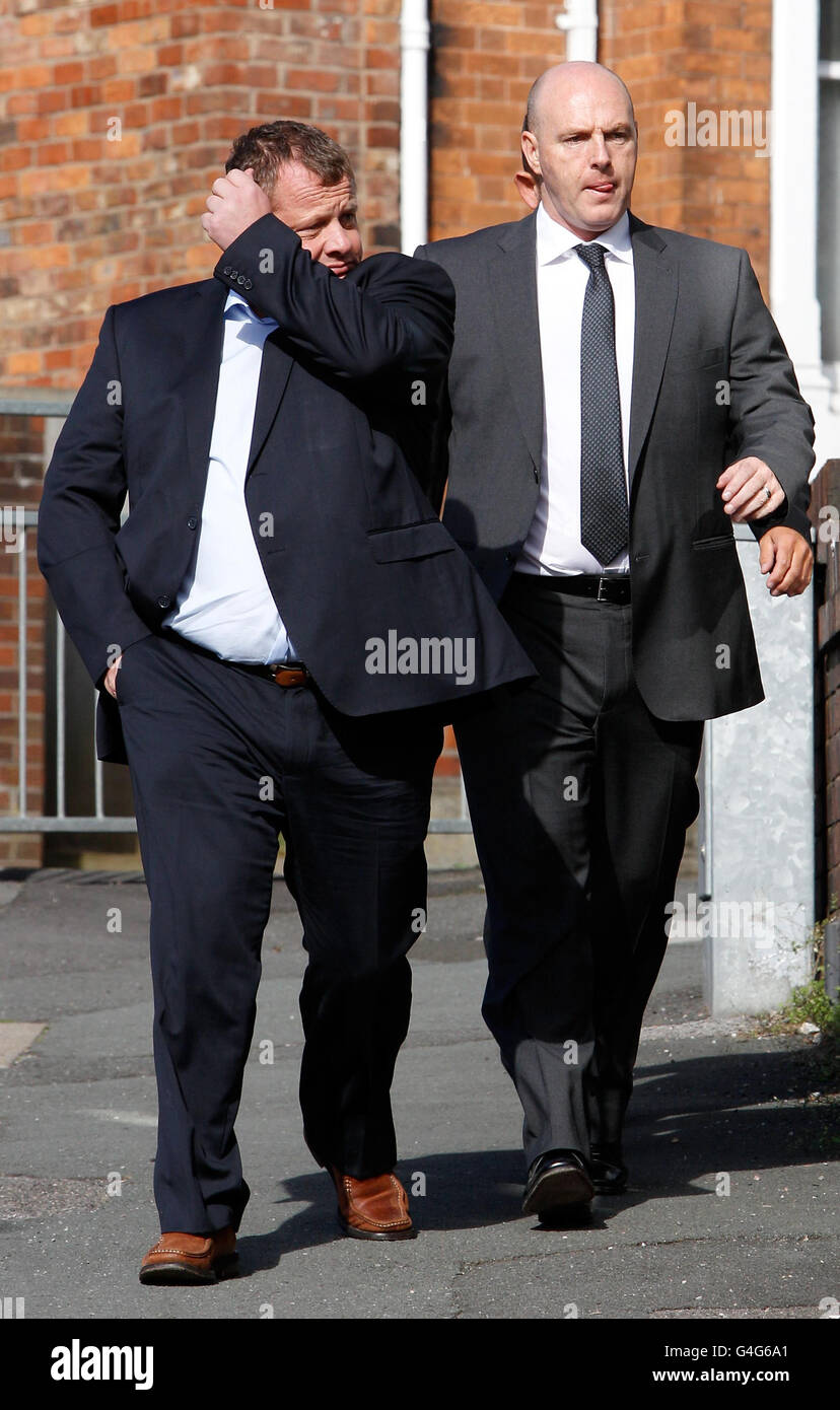 Blackburn Rovers manager Steve Kean (right) arrives at Macclesfield ...