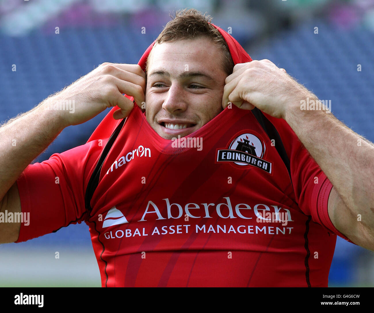 Edinburgh Rugby's Tim Visser during the launch of the new home and away ...