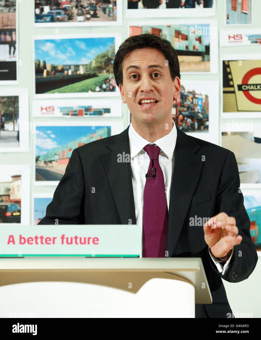 Labour leader ed miliband mp making on recent rioting england hi-res ...