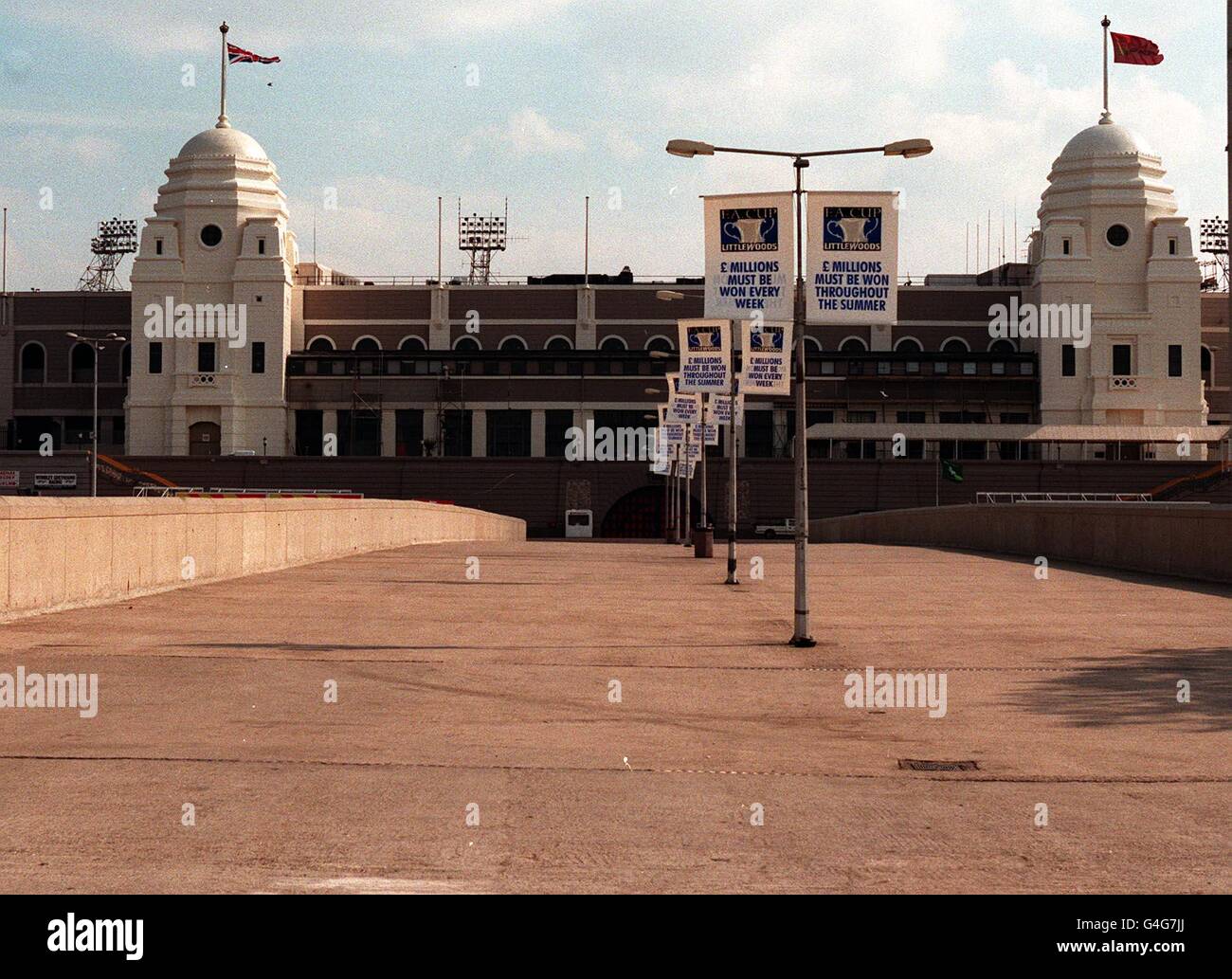 PA NEWS PHOTO 7/5/96 WEMBLEY WAY AND THE TWIN TOWERS OF WEMBLEY STADIUM ...