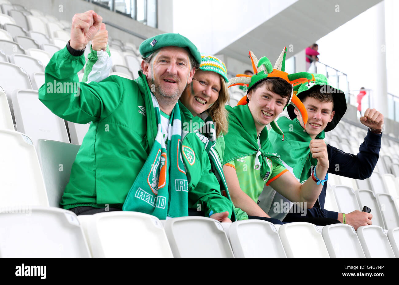Republic of Ireland fans show support for their team before the UEFA ...