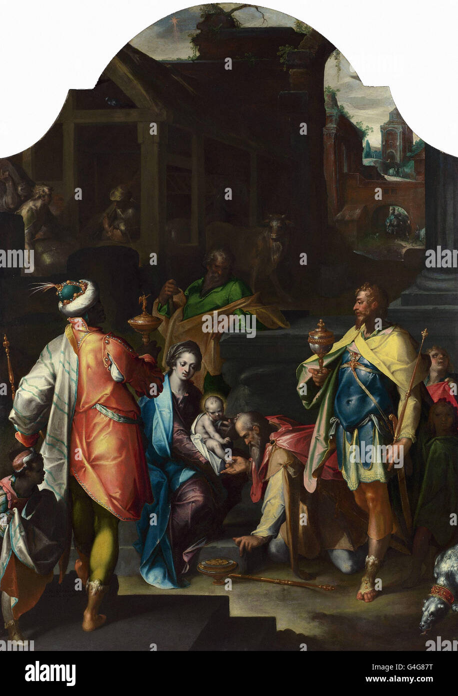Bartholomaeus Spranger - The Adoration of the Kings Stock Photo - Alamy