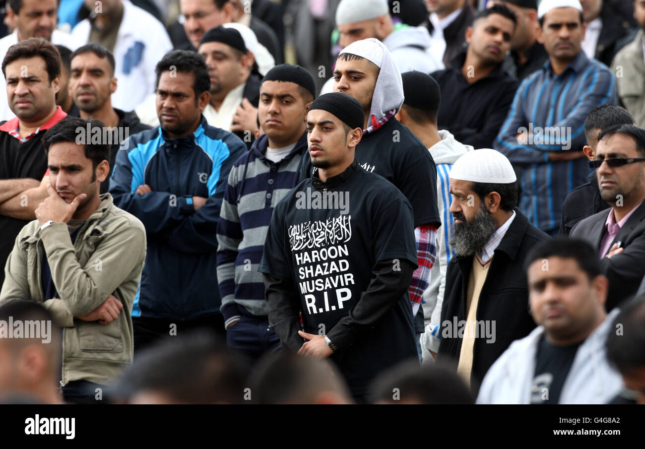 Mourners attend funeral shazad ali hi-res stock photography and images ...