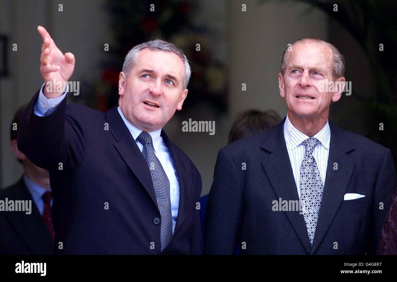 The Duke of Edinburgh with the Irish Prime Minister Bertie Ahern ...