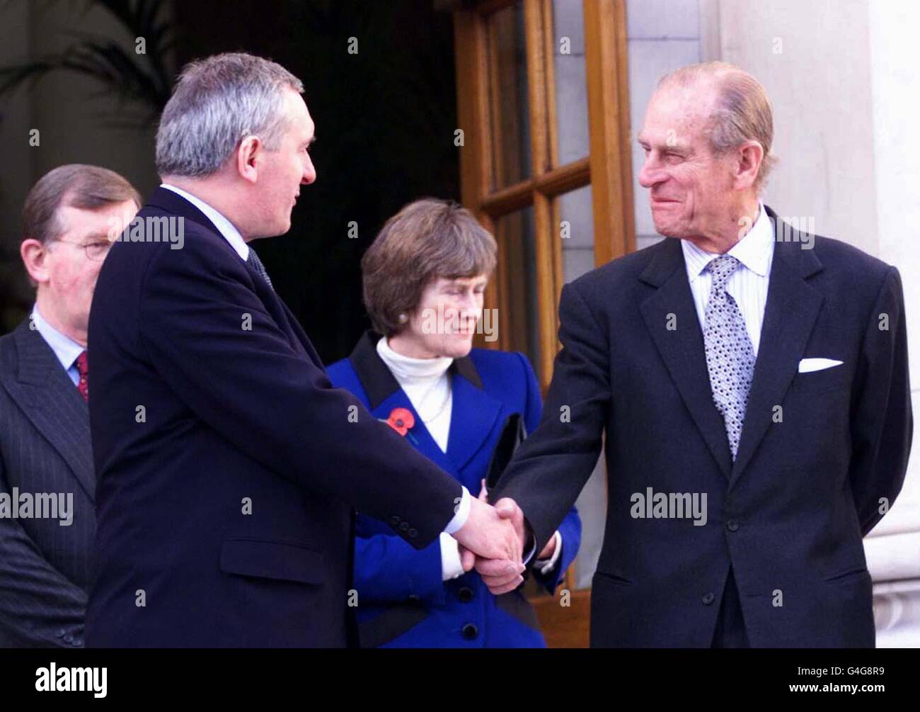 The Duke of Edinburgh with the Irish Prime Minister Bertie Ahern ...