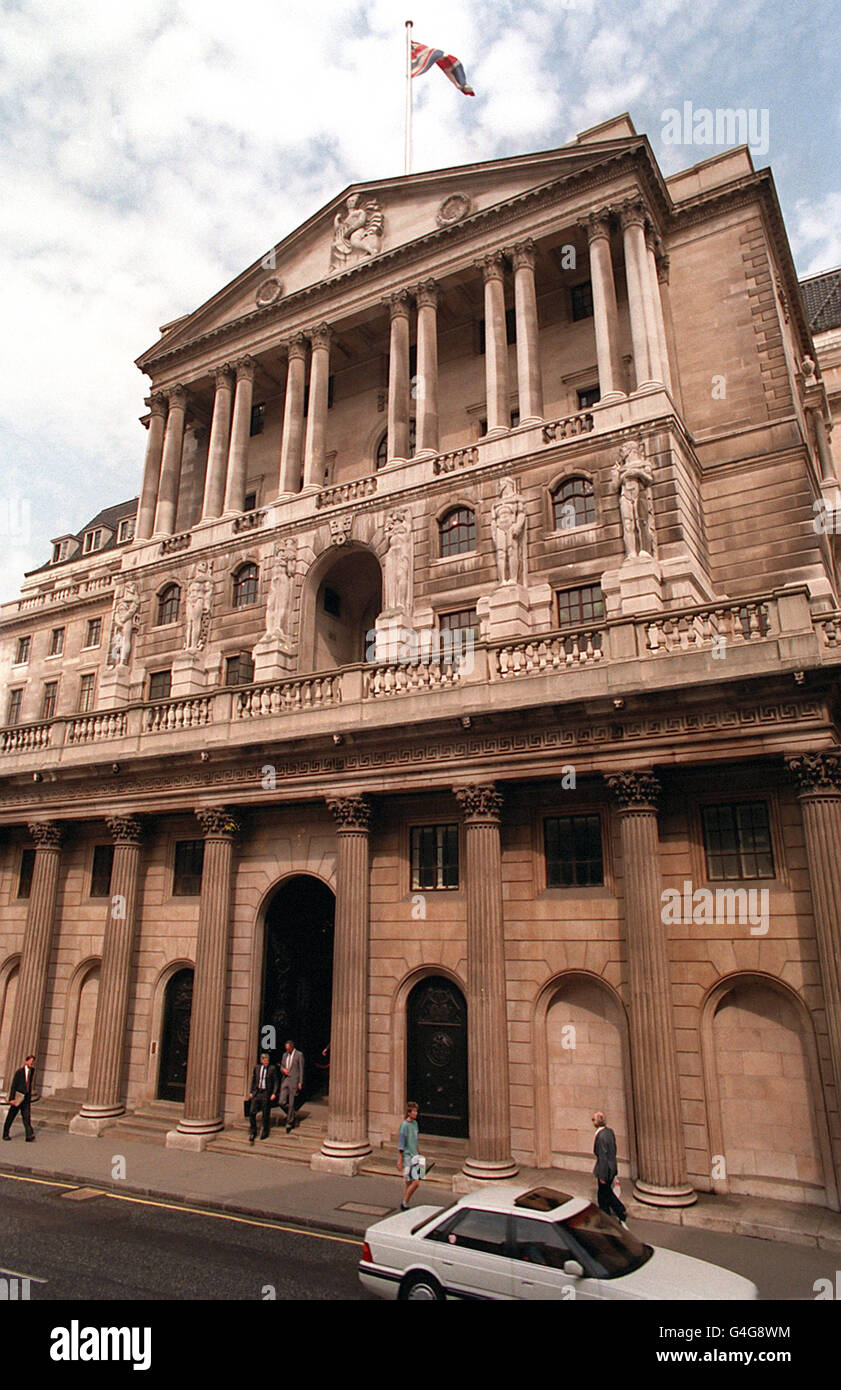 The bank of england which is facing the opening shots hi-res stock ...