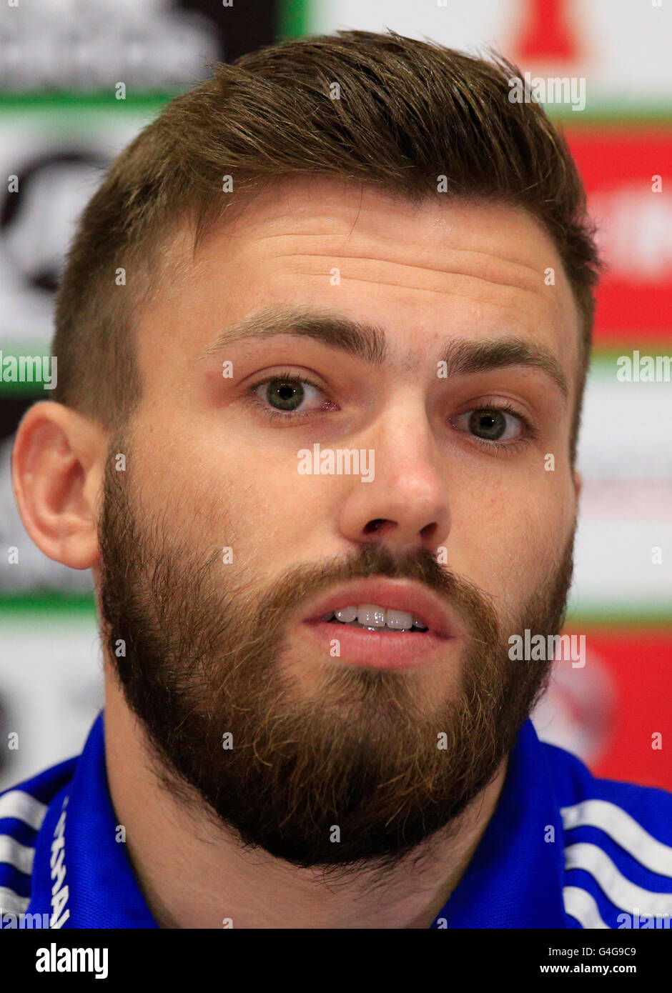 Northern Ireland's Stuart Dallas during a press conference at Saint ...