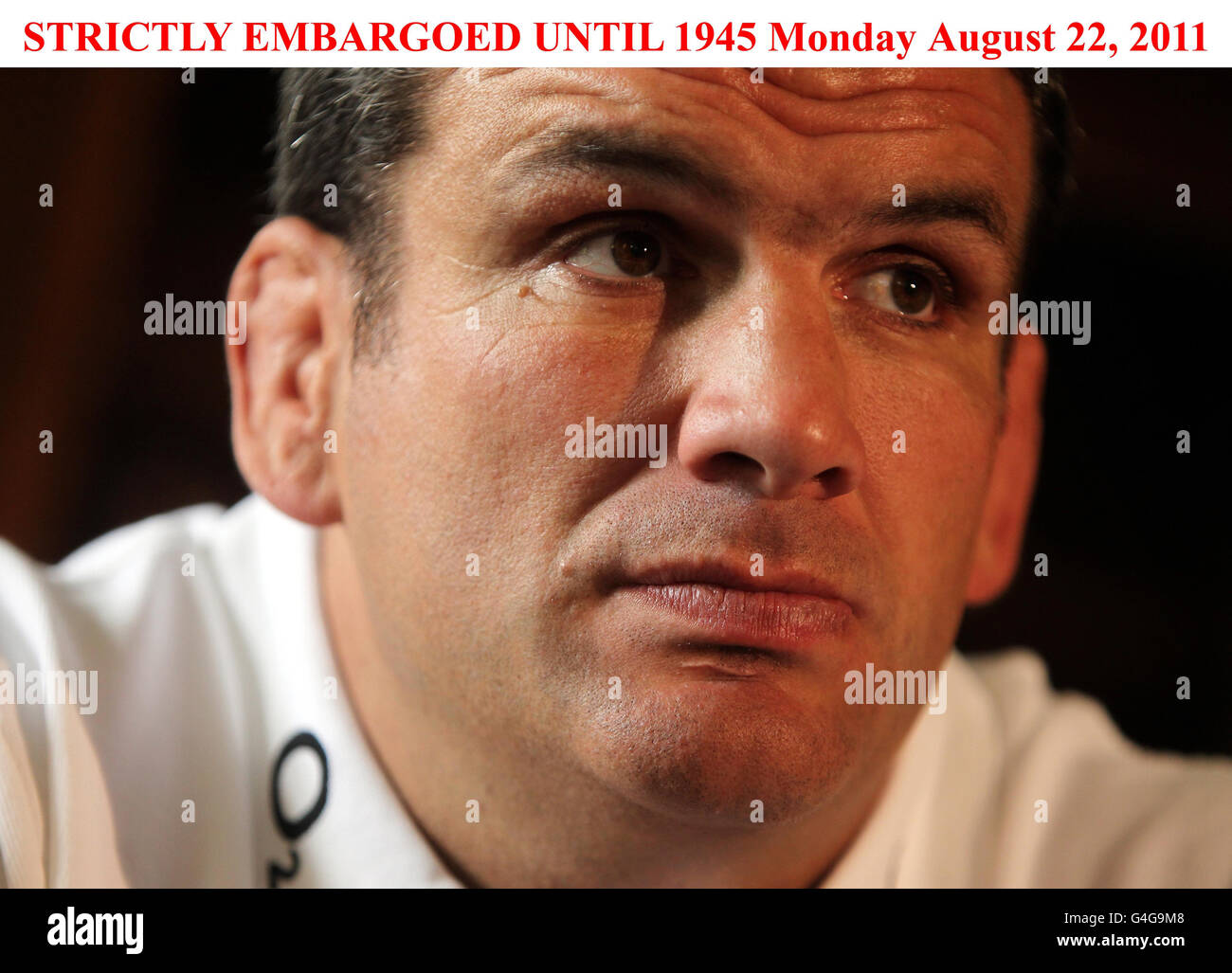 Head coach Martin Johnson during the England Rugby World Cup squad ...