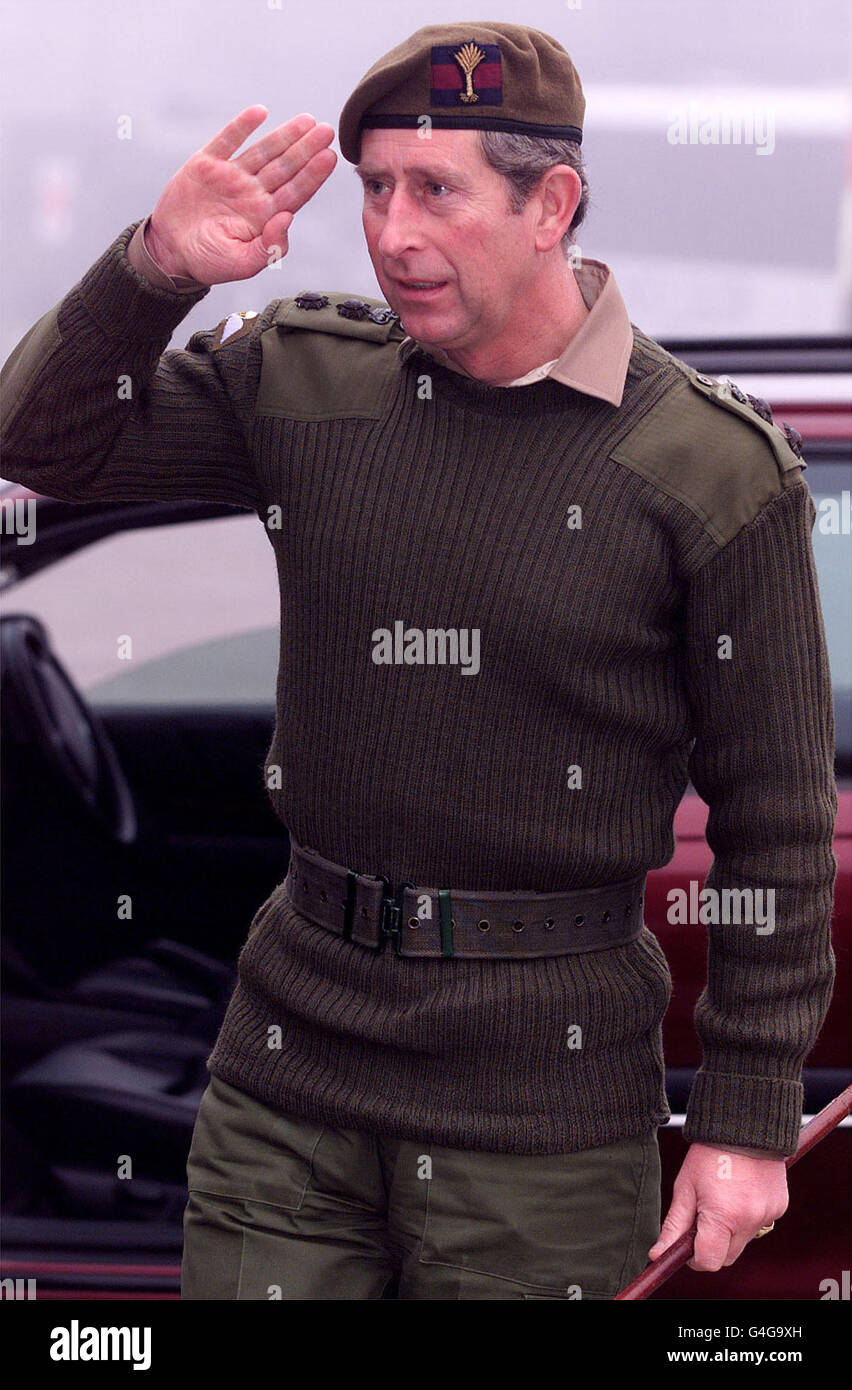 Britain's Prince of Wales, wearing the uniform of the Welsh Guards ...