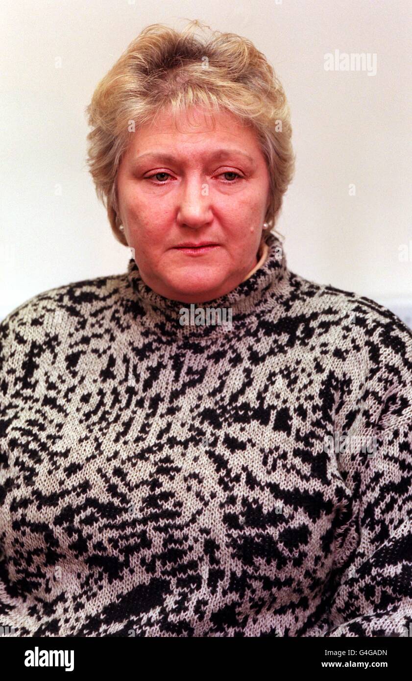 Grieving sister Sandra Foster during today's (Tuesday) news conference ...