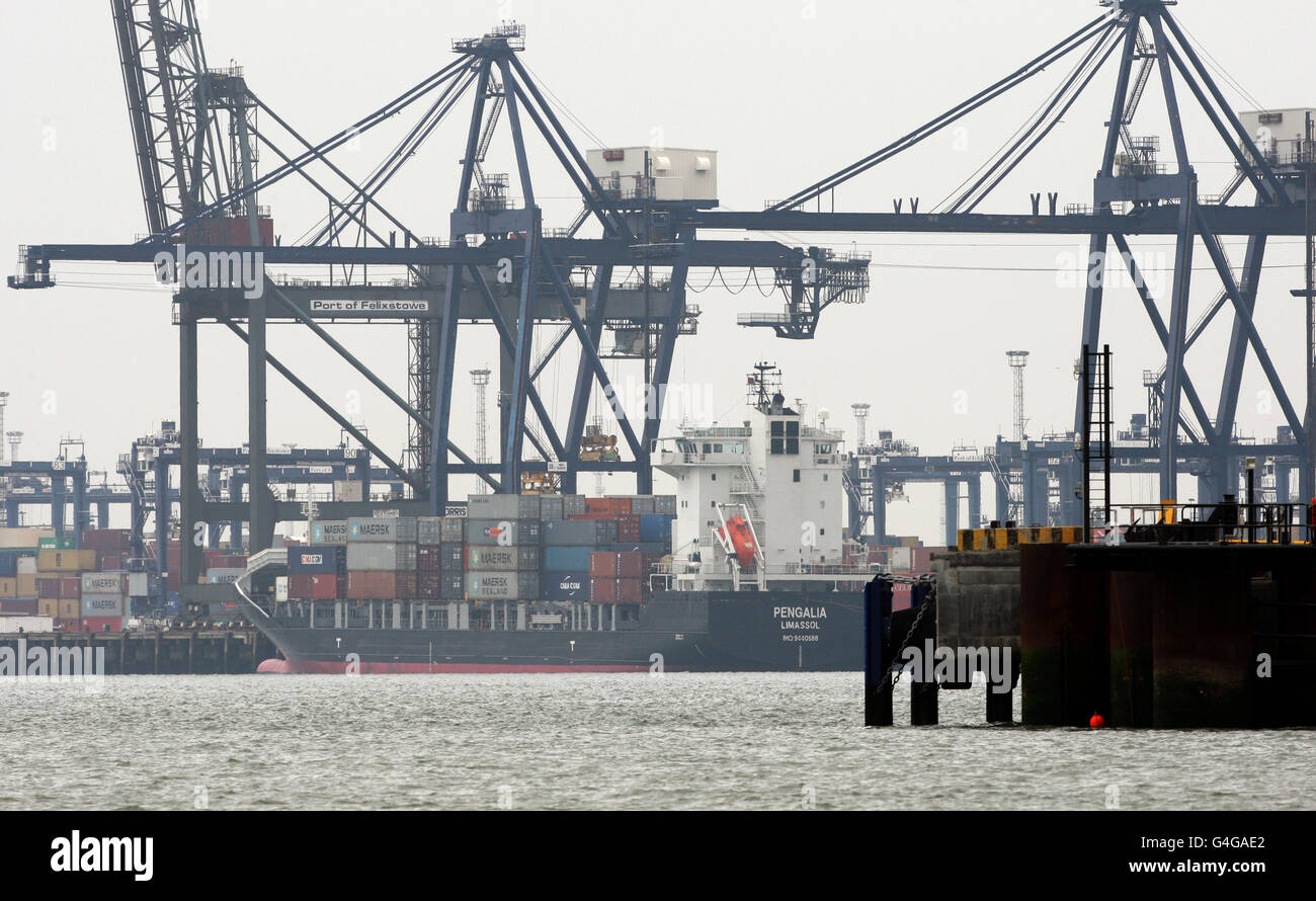General view of The Port of Felixstowe, Suffolk. General view of The ...