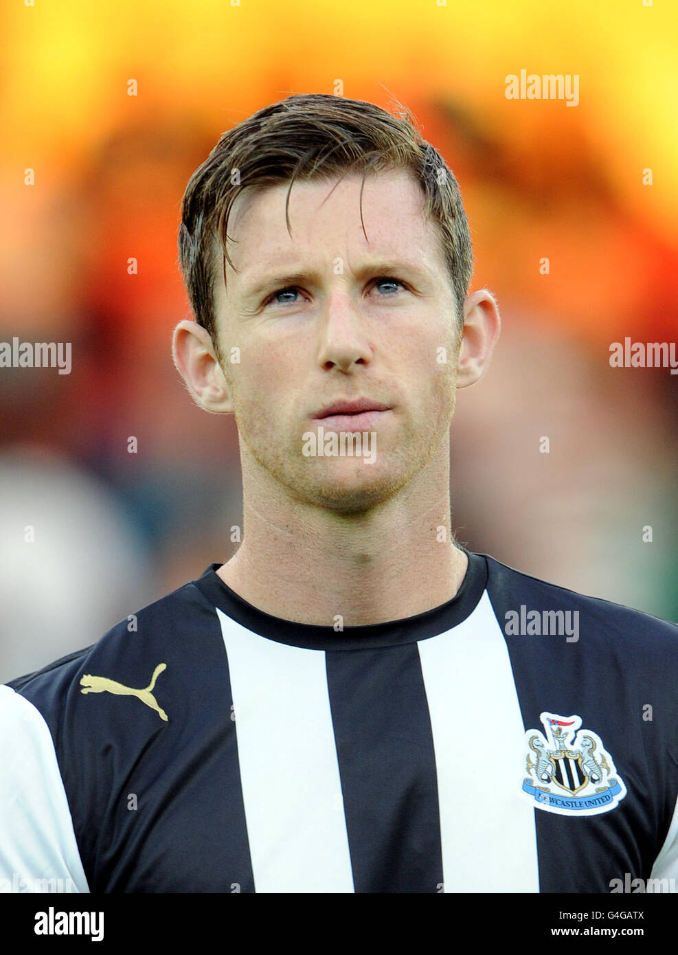 Newcastle United's Mike Williamson lines up during the Carling Cup ...