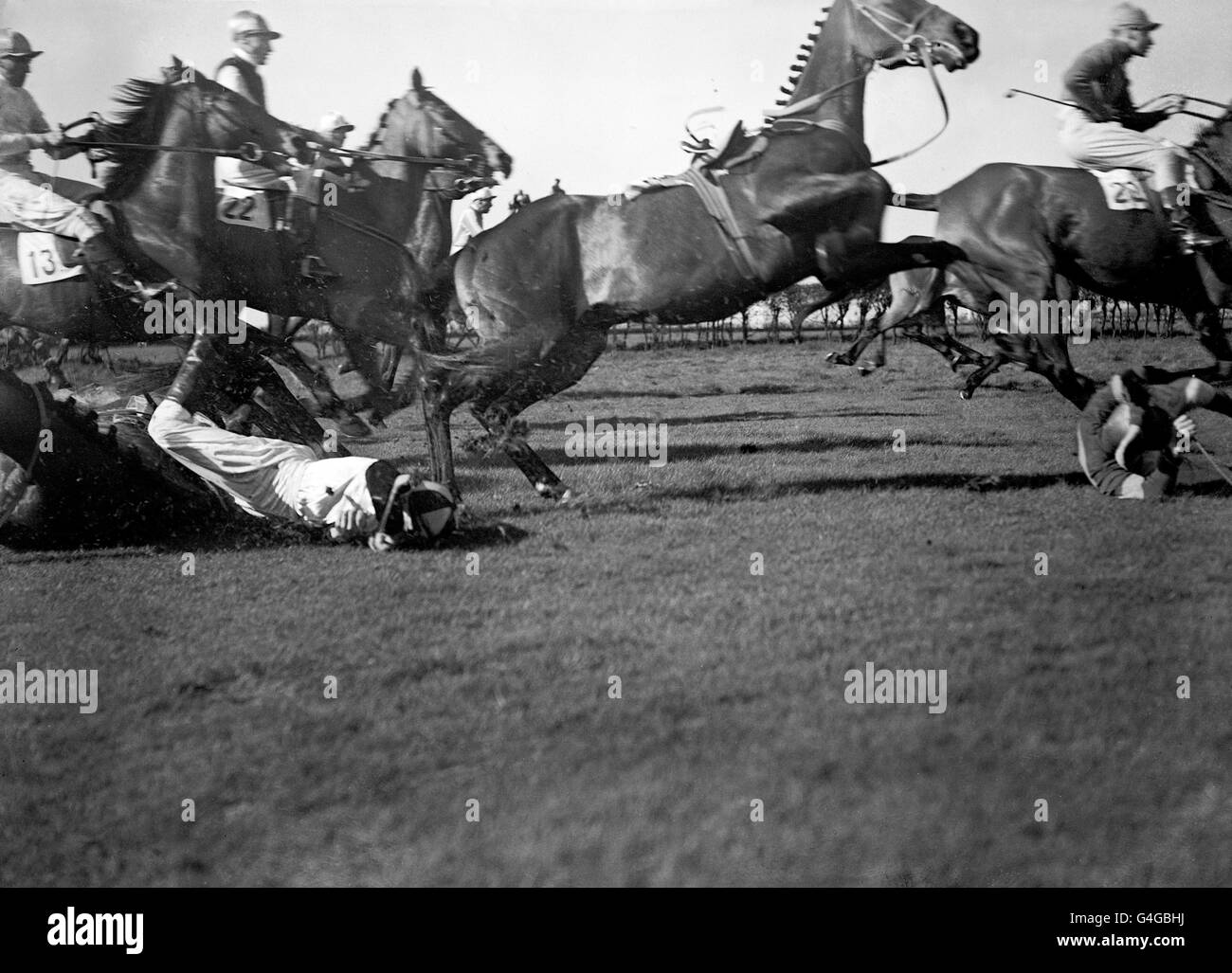 Aintree grand national jump Black and White Stock Photos & Images - Alamy