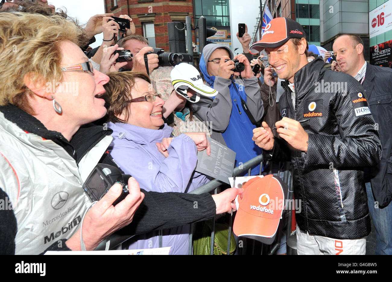 Formula One - Jenson Button Drives Through the Streets of Manchester ...