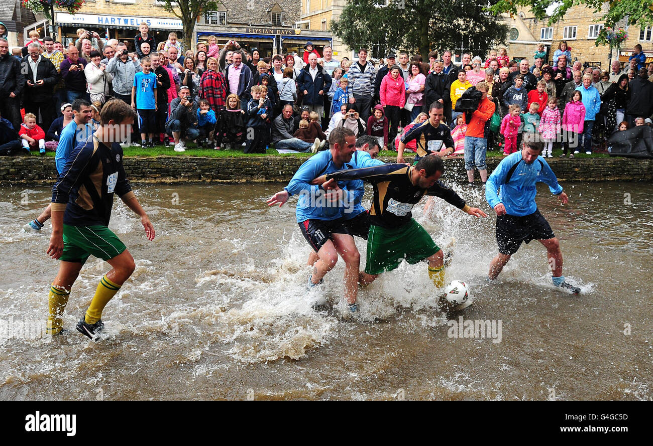 Football in the River Stock Photo - Alamy