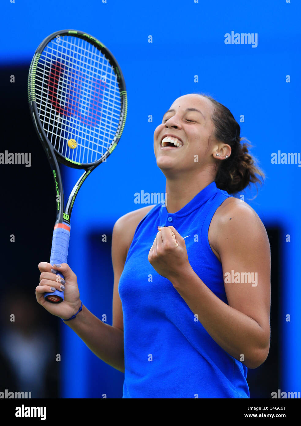 USA's Madison Keys celebrates after her victory over Spain's Carla ...